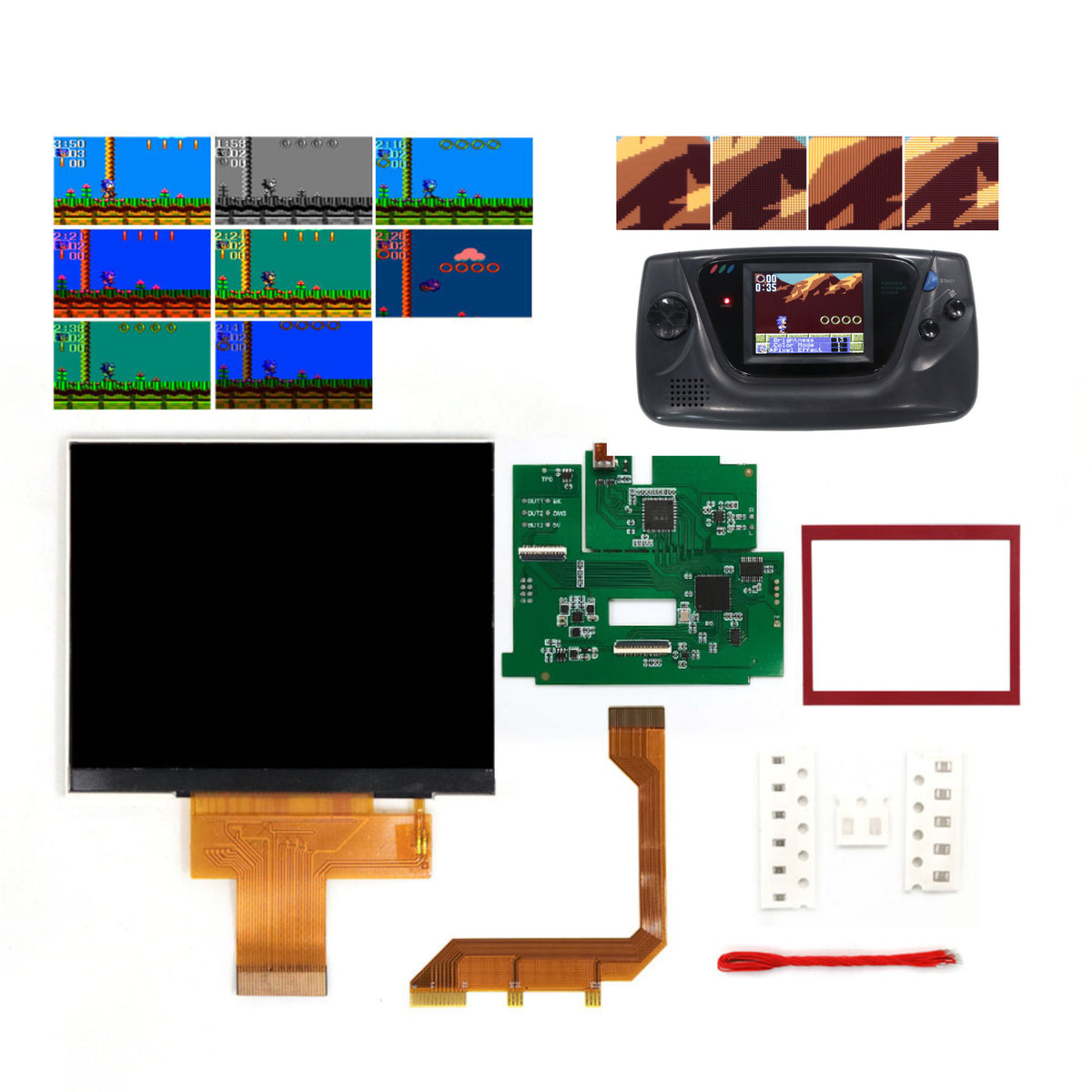 3.5" 640x480 Retro Pixel HD IPS LCD Kit for SEGA Game Gear — Retro Modding
