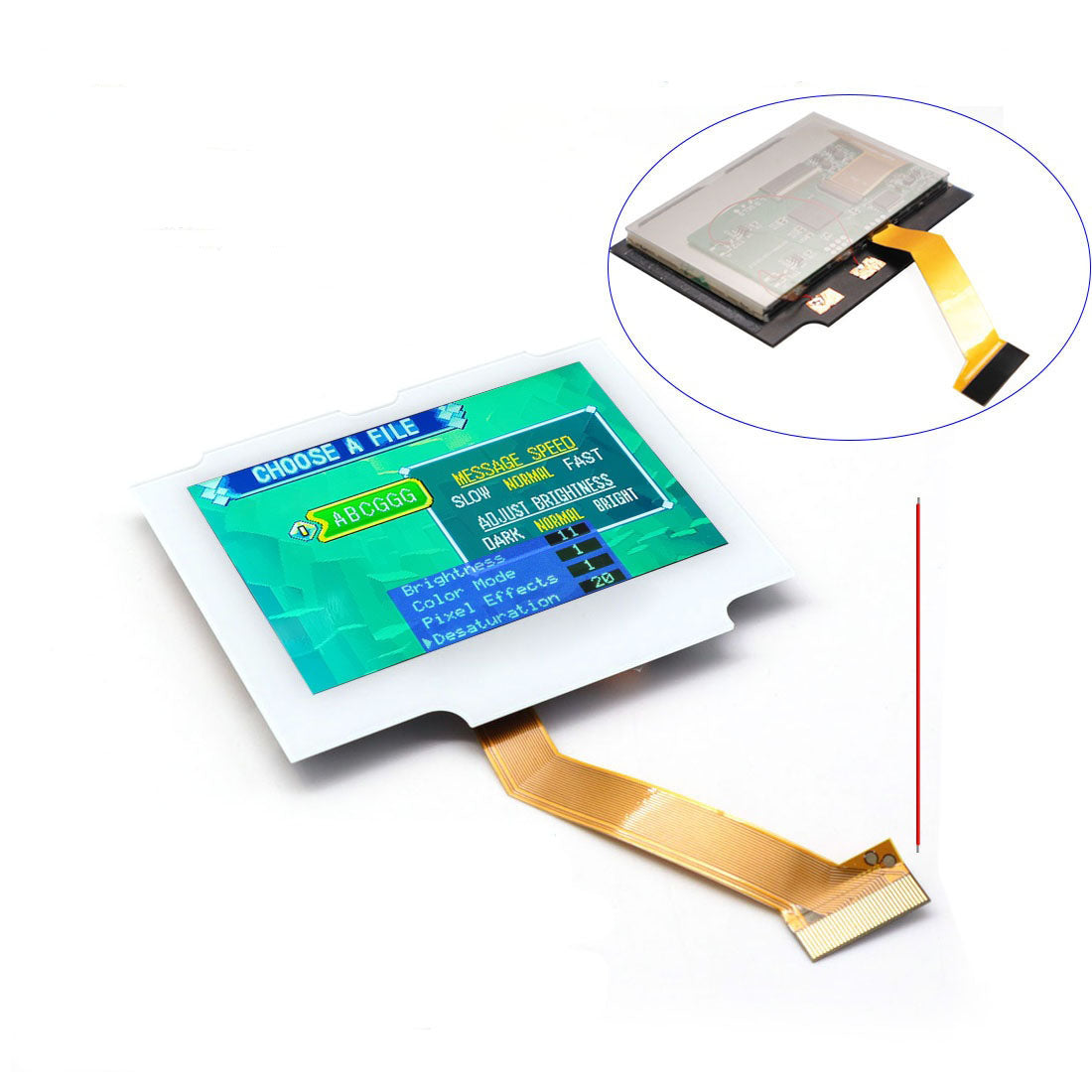 V5 IPS LCD Backlight Kit with Laminated Lens and OSD Kit for Game Boy ...