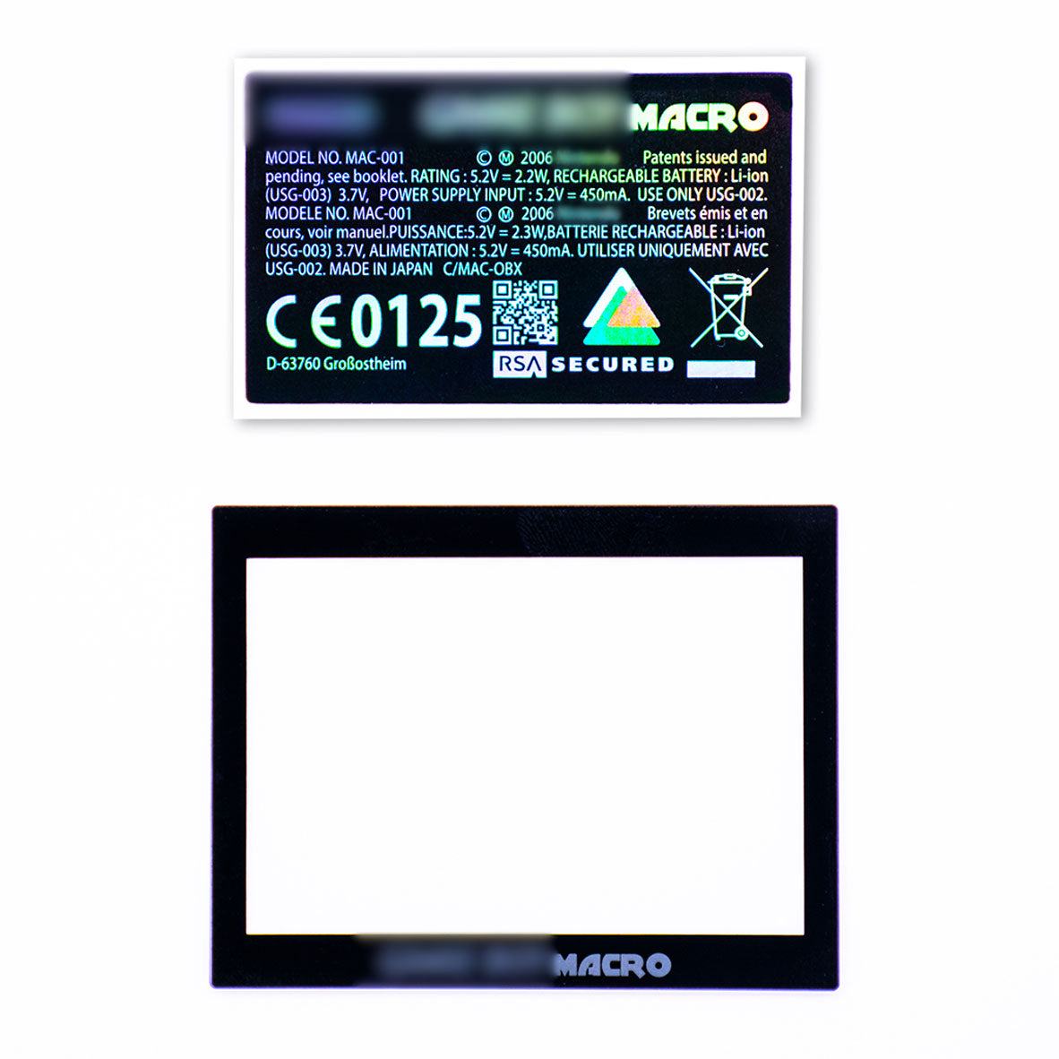 Glass Screen Lens + Label for Game Boy Macro — Retro Modding